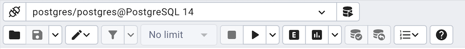 Query Tool Toolbar — pgAdmin 4 6.13 documentation