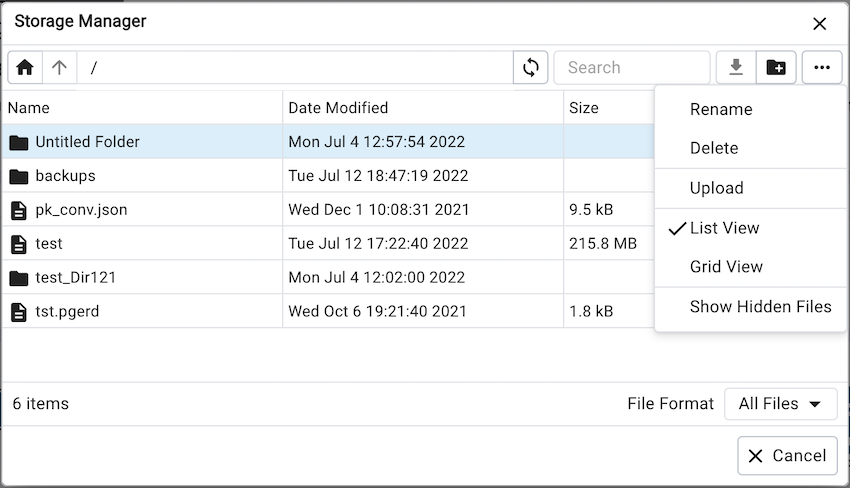 Storage Manager — pgAdmin 4 6.19 documentation Storage Manager — pgAdmin 4 6.19 documentation