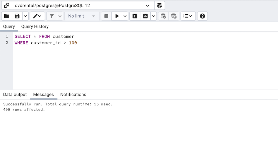 Query Tool — pgAdmin 4 8.1 documentation