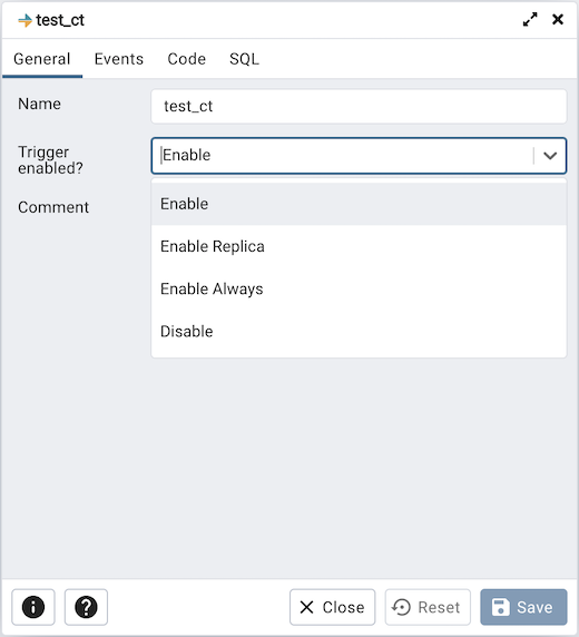 Compound Trigger Dialog — pgAdmin 4 8.10 documentation