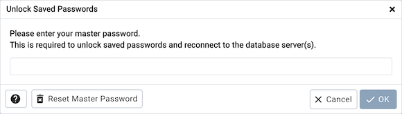 Master Password — pgAdmin 4 8.10 documentation