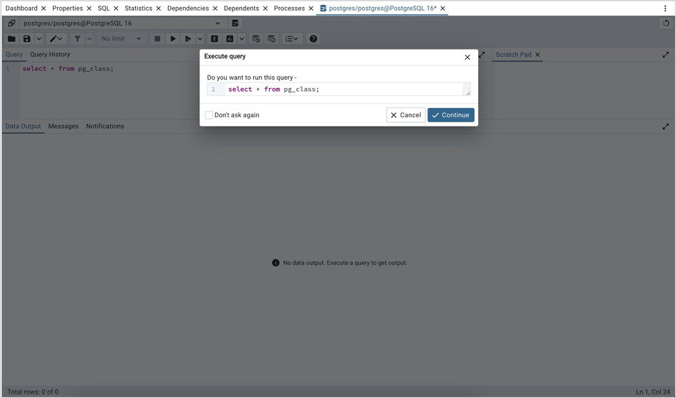 Query Tool — pgAdmin 4 8.10 documentation