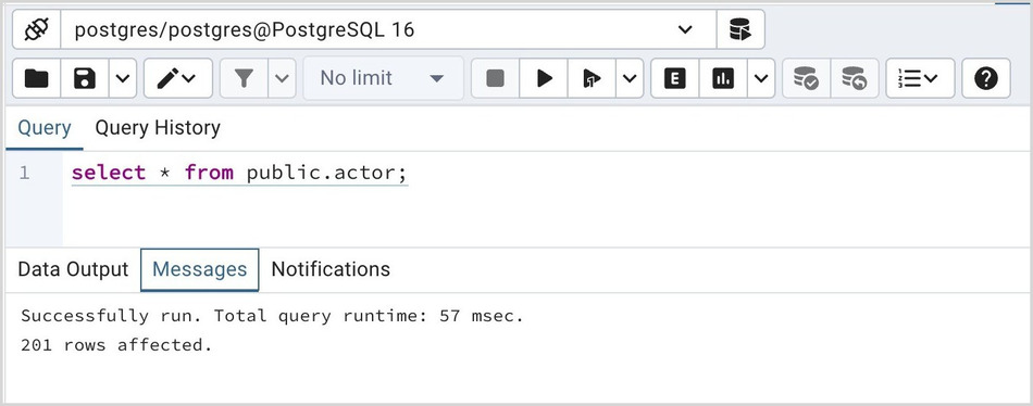 Query Tool — pgAdmin 4 8.10 documentation