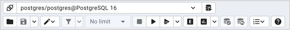 Query Tool Toolbar — pgAdmin 4 8.13 documentation