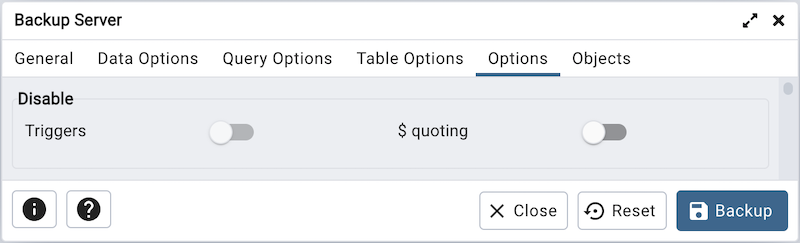 Backup Server Dialog — pgAdmin 4 8.6 documentation