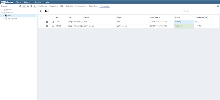 Google Cloud SQL Deployment — pgAdmin 4 8.6 documentation