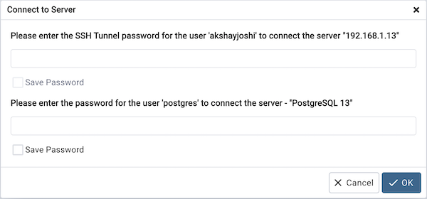 Connect to Server — pgAdmin 4 8.6 documentation