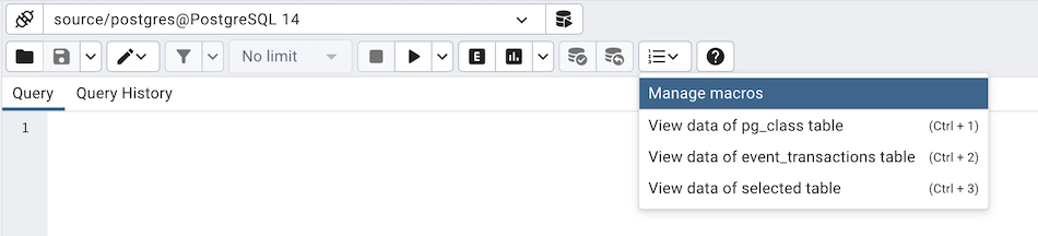 Query Tool — pgAdmin 4 8.6 documentation