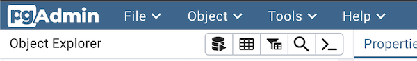 Toolbar — pgAdmin 4 8.6 documentation