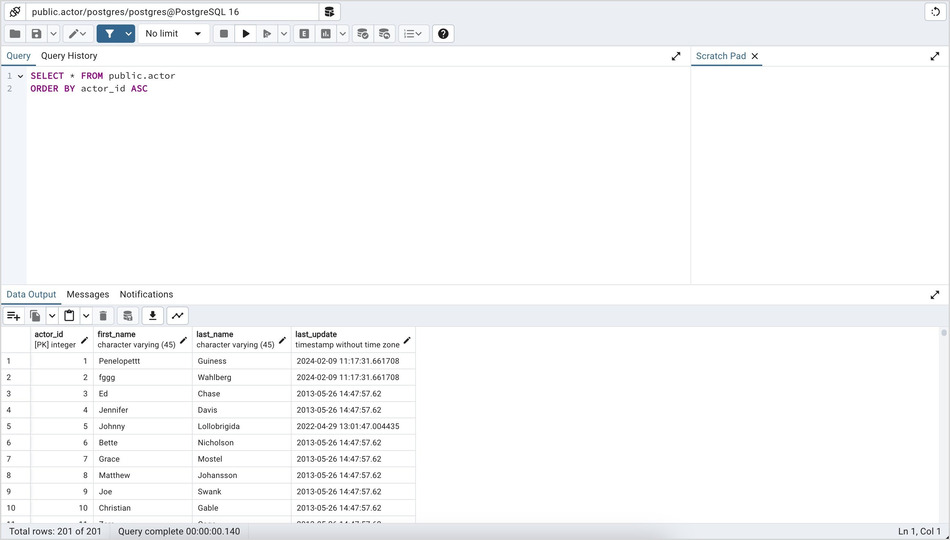 View/Edit Data — pgAdmin 4 8.8 documentation