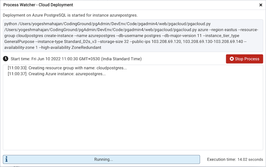 Azure Database Cloud Deployment — pgAdmin 4 8.9 documentation